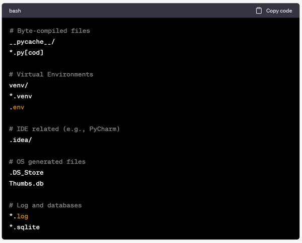 Spotlight on Git — 🎁 .gitignore files for Python Projects